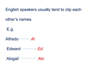 Clipping as Word Formation Process | PPTX