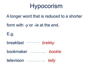 Clipping as Word Formation Process | PPTX