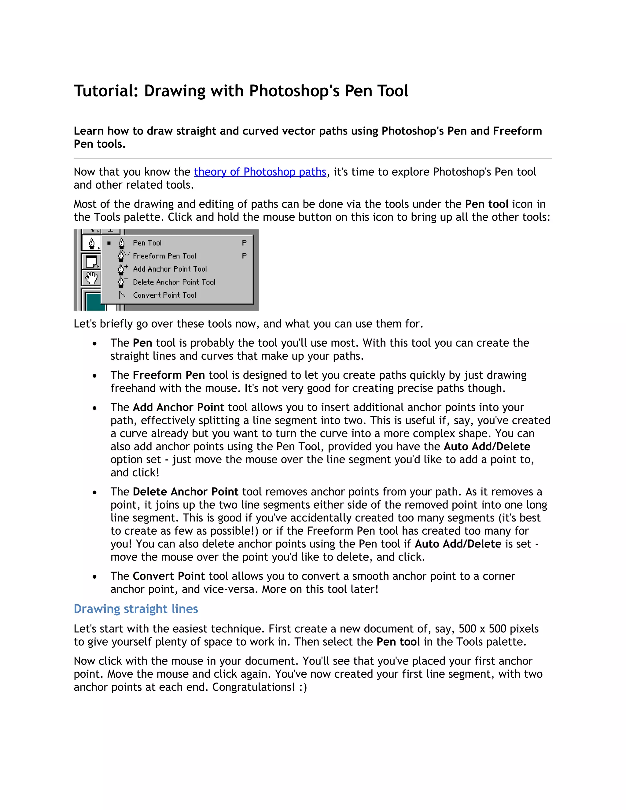 Tutorial: Photoshop Paths Explained | DOC