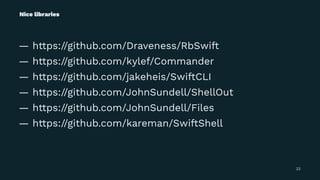 A Look at Command Line Swift | PPT