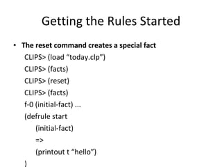 Introduction to CLIPS Expert System | PPT
