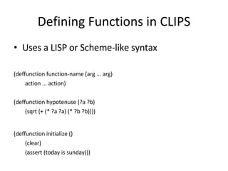 Introduction to CLIPS Expert System | PPT