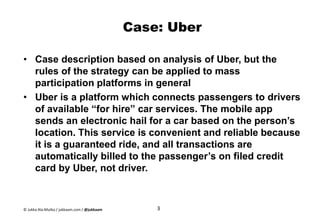 Car for hire business case Uber - Business Model Canvas | PPTX