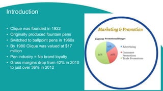 Clique Pens Pricing: The Writing Implements Division of U.S. Home | PPTX