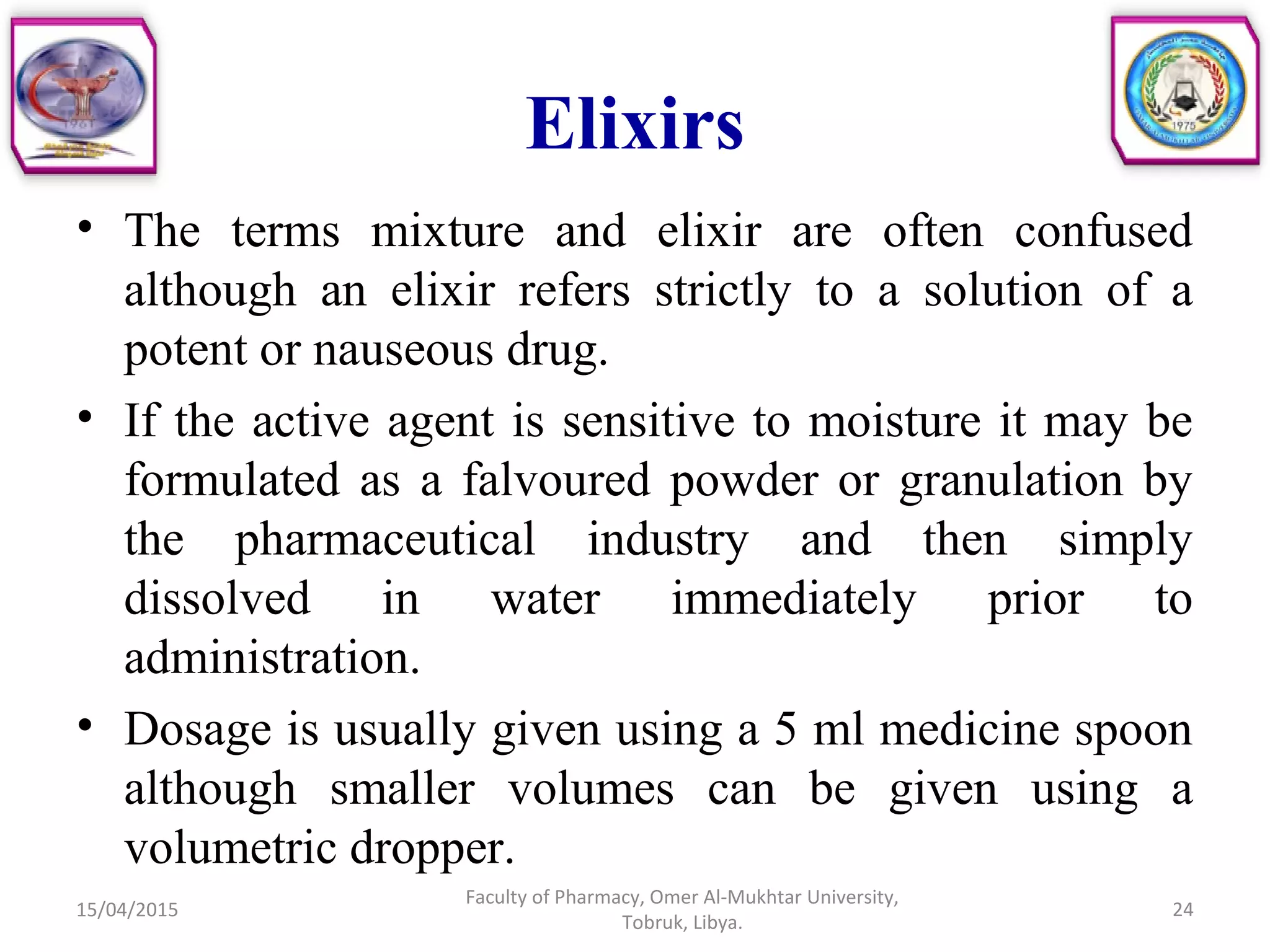 Liquid dosage forms | PPT