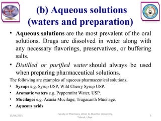 Pharmaceutical Aqueous Solution