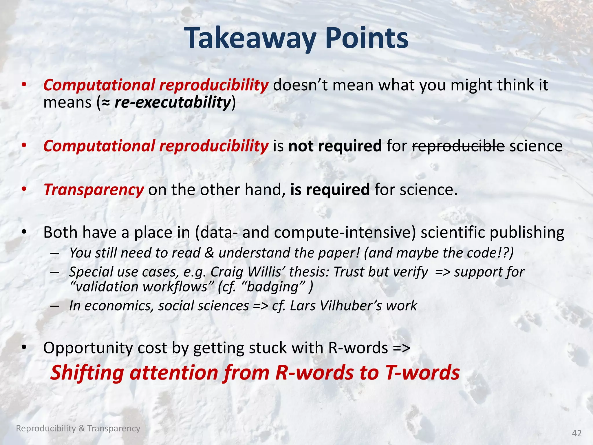 Computational Reproducibility vs. Transparency: Is It FAIR Enough? | PDF