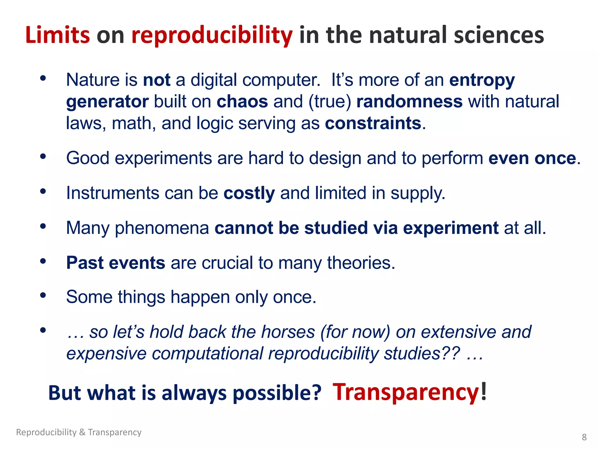 Computational Reproducibility vs. Transparency: Is It FAIR Enough? | PDF