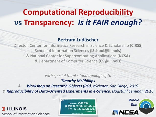 Computational Reproducibility vs. Transparency: Is It FAIR Enough? | PDF