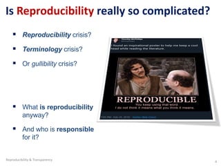 Computational Reproducibility vs. Transparency: Is It FAIR Enough? | PDF