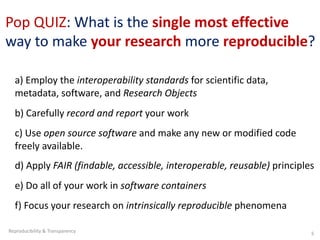Computational Reproducibility vs. Transparency: Is It FAIR Enough? | PDF