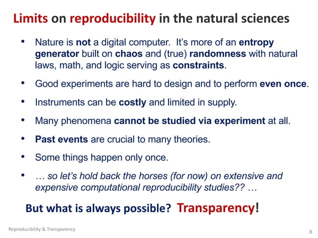 Computational Reproducibility vs. Transparency: Is It FAIR Enough? | PDF