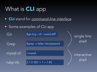 Making CLI app in ruby | PPT | Free Download