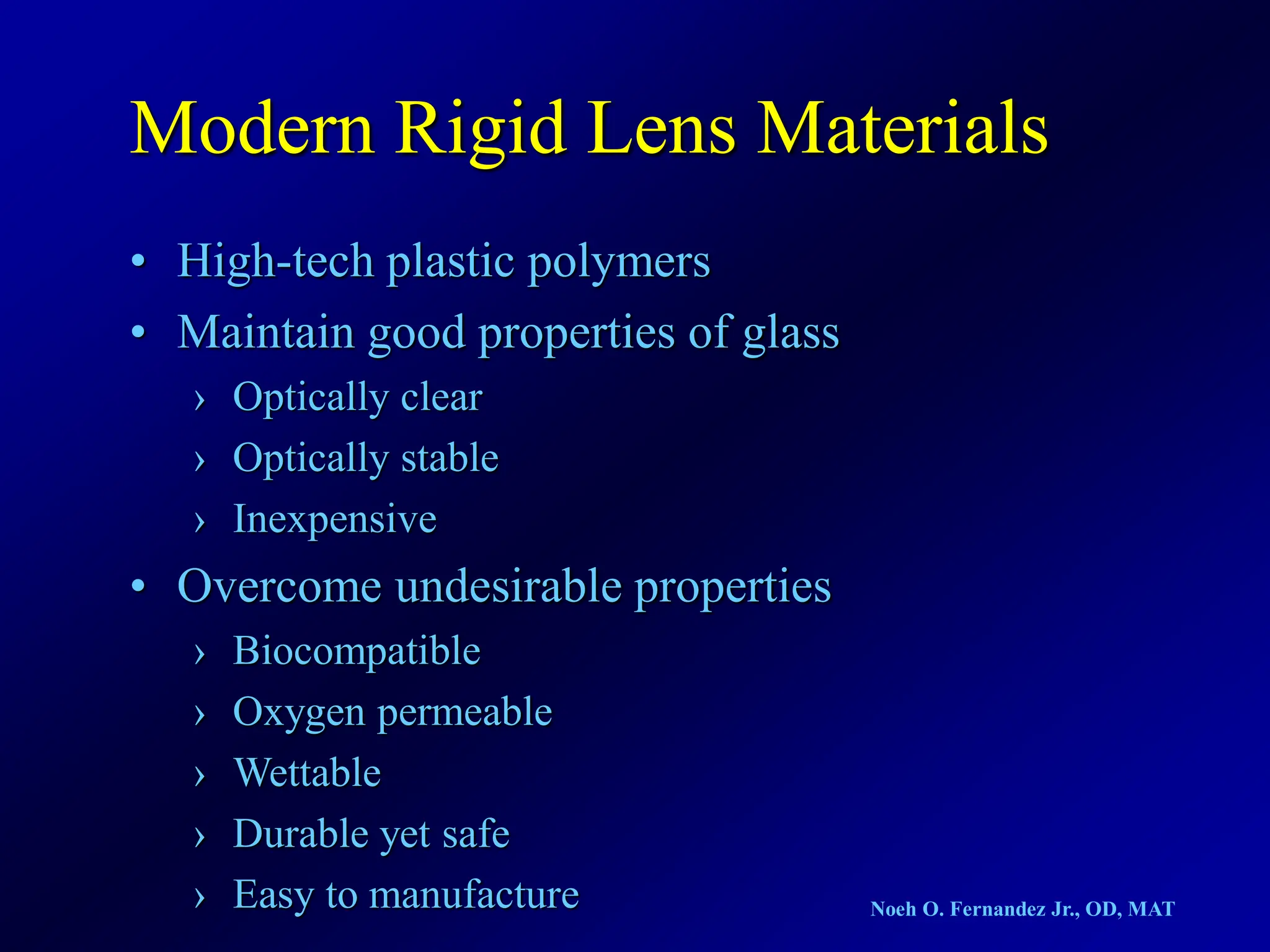 rigid contact lens materials, oxygen transmissibility, oxygen ...