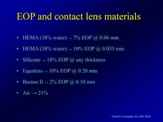 rigid contact lens materials, oxygen transmissibility, oxygen ...