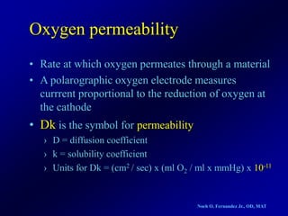 rigid contact lens materials, oxygen transmissibility, oxygen ...