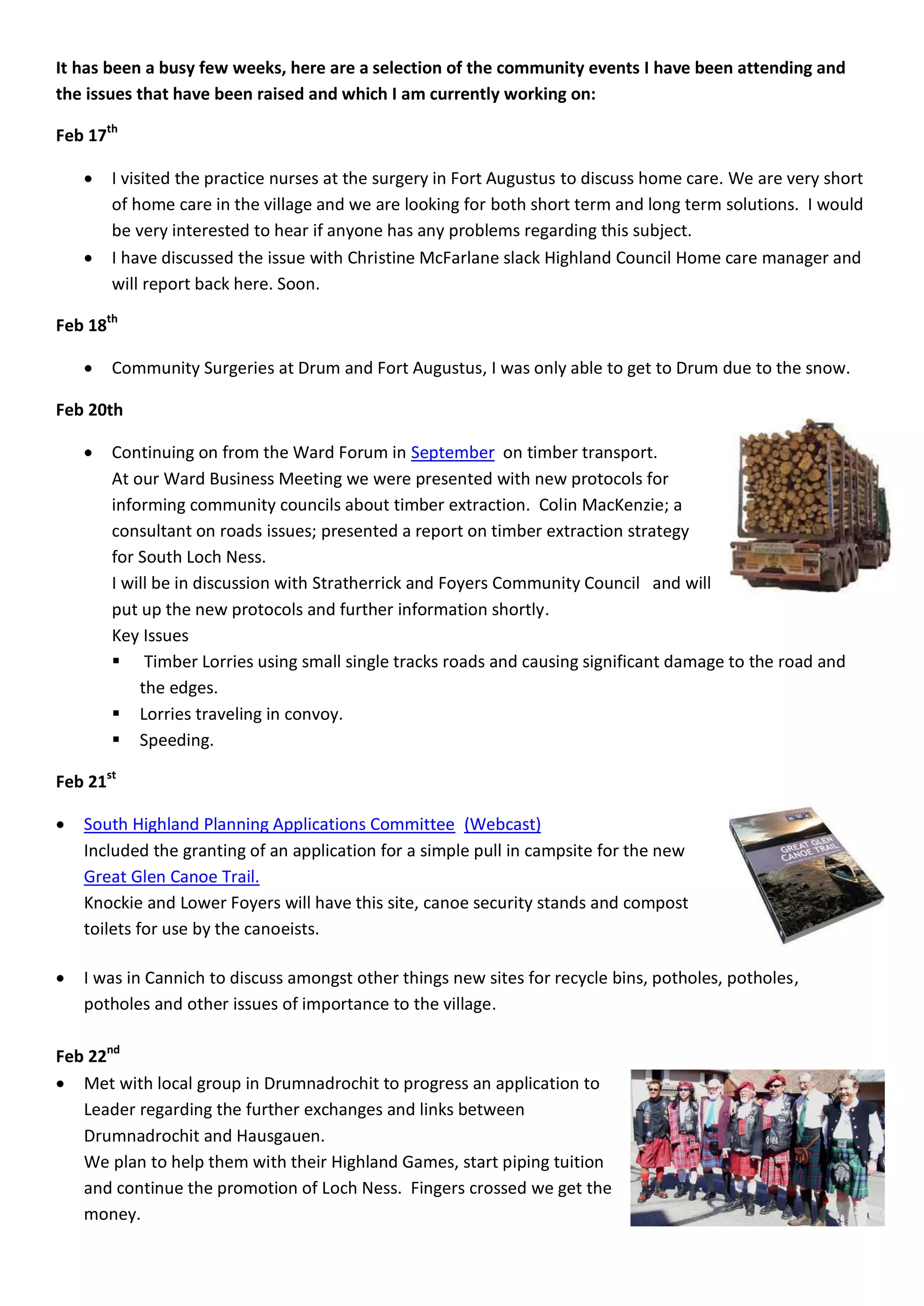 Cllr davidson updates | PDF