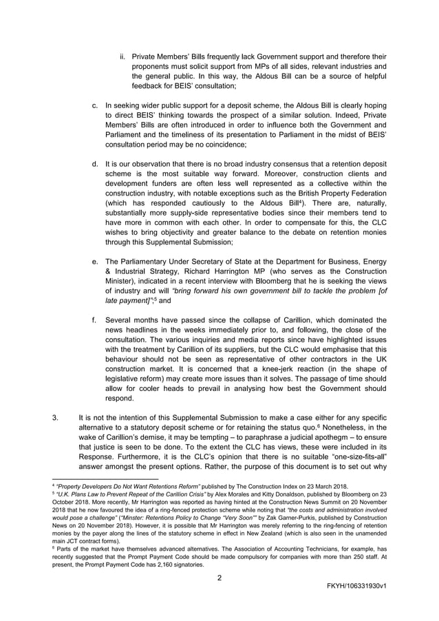 City of London Law Society - Submittal to BEIS on Statutory Retention ...