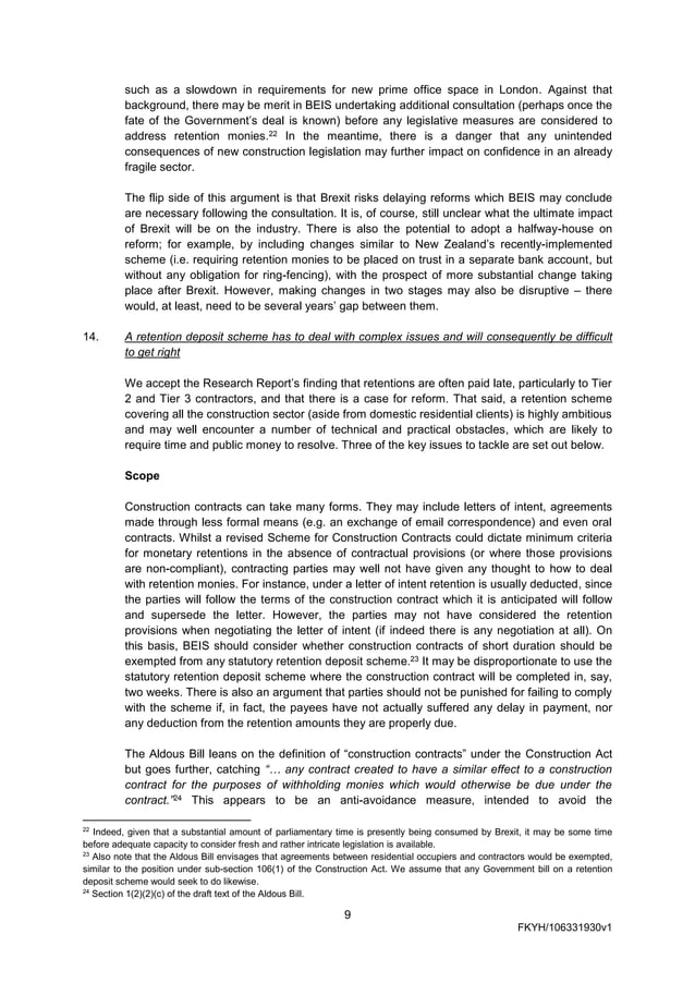 City of London Law Society - Submittal to BEIS on Statutory Retention ...
