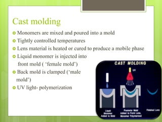 CONTACT LENS MANUFACTURING TECHNIQUES | PPTX