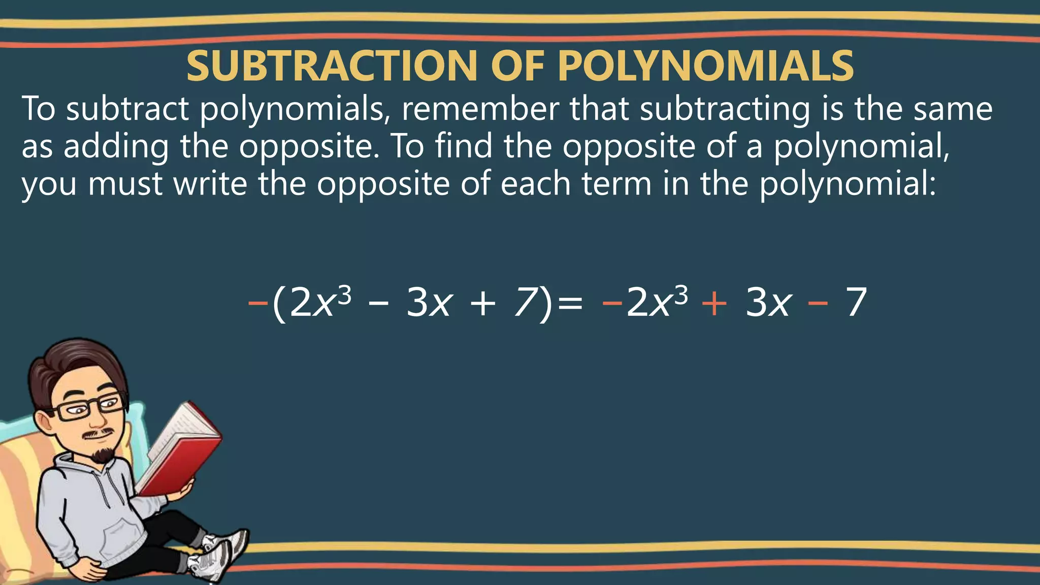 Adding and Subtracting Polynomials - Math 7 Q2W4 LC1 | PPSX