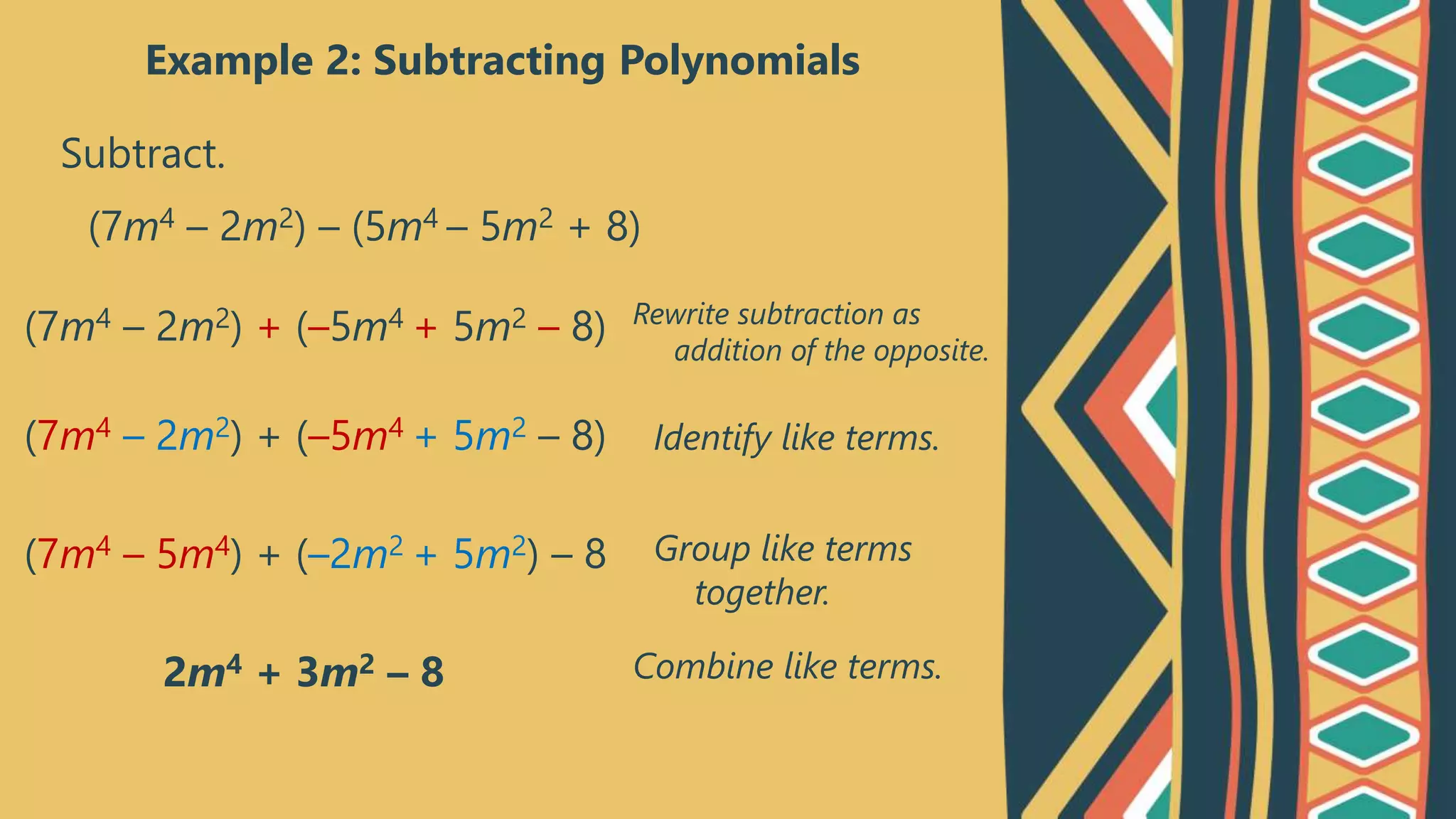 Adding and Subtracting Polynomials - Math 7 Q2W4 LC1 | PPSX