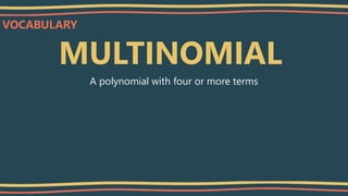 Adding and Subtracting Polynomials - Math 7 Q2W4 LC1 | PPSX