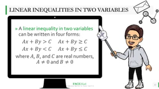 Math 8 - Linear Inequalities in Two Variables | PPTX