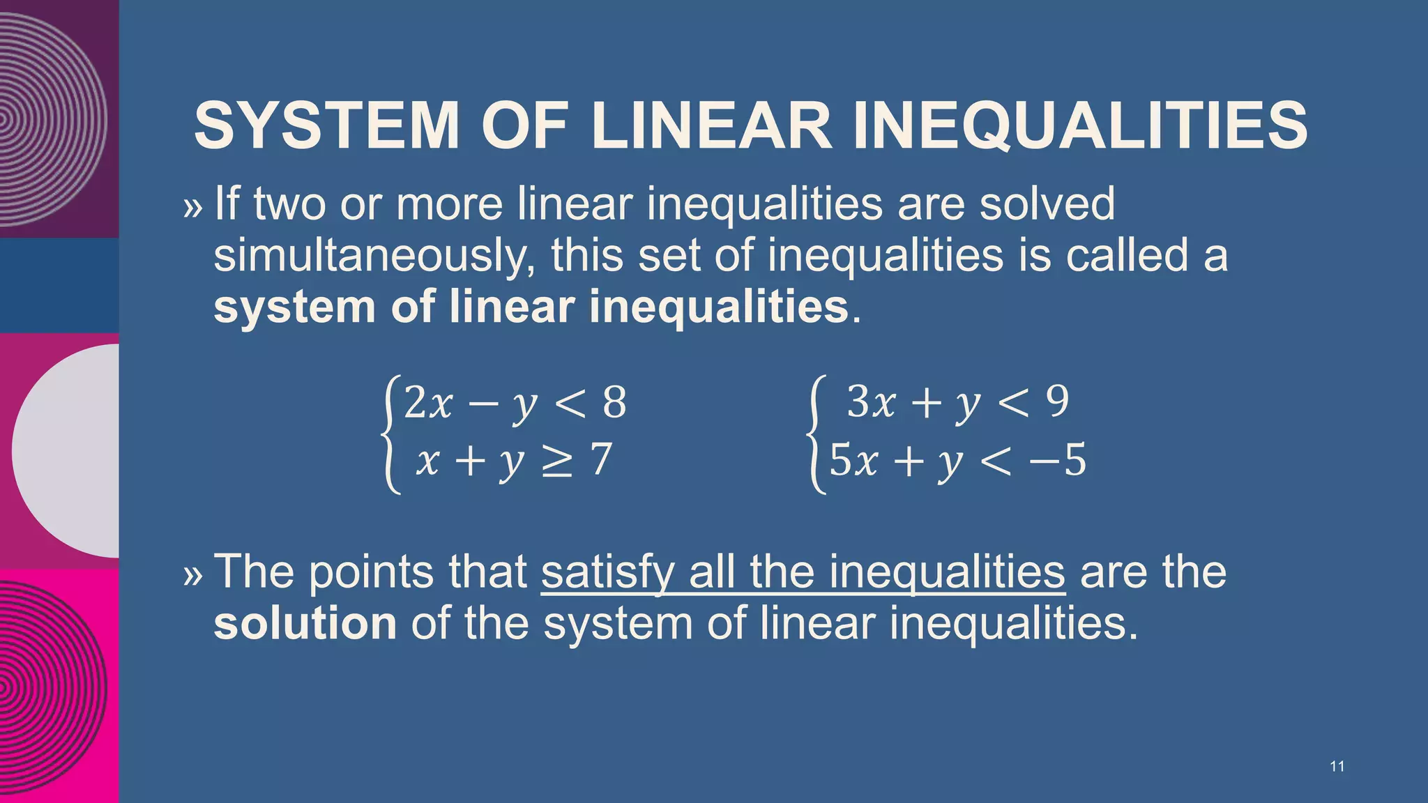 Math 8 - Systems of Linear Inequalities in Two Variables | PPTX