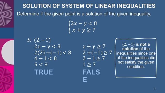 Math 8 - Systems of Linear Inequalities in Two Variables | PPTX ...