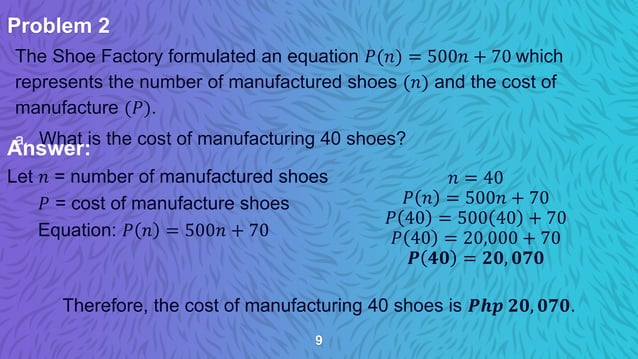 Math 8 - Solving Problems Involving Linear Functions | PPSX | Web ...