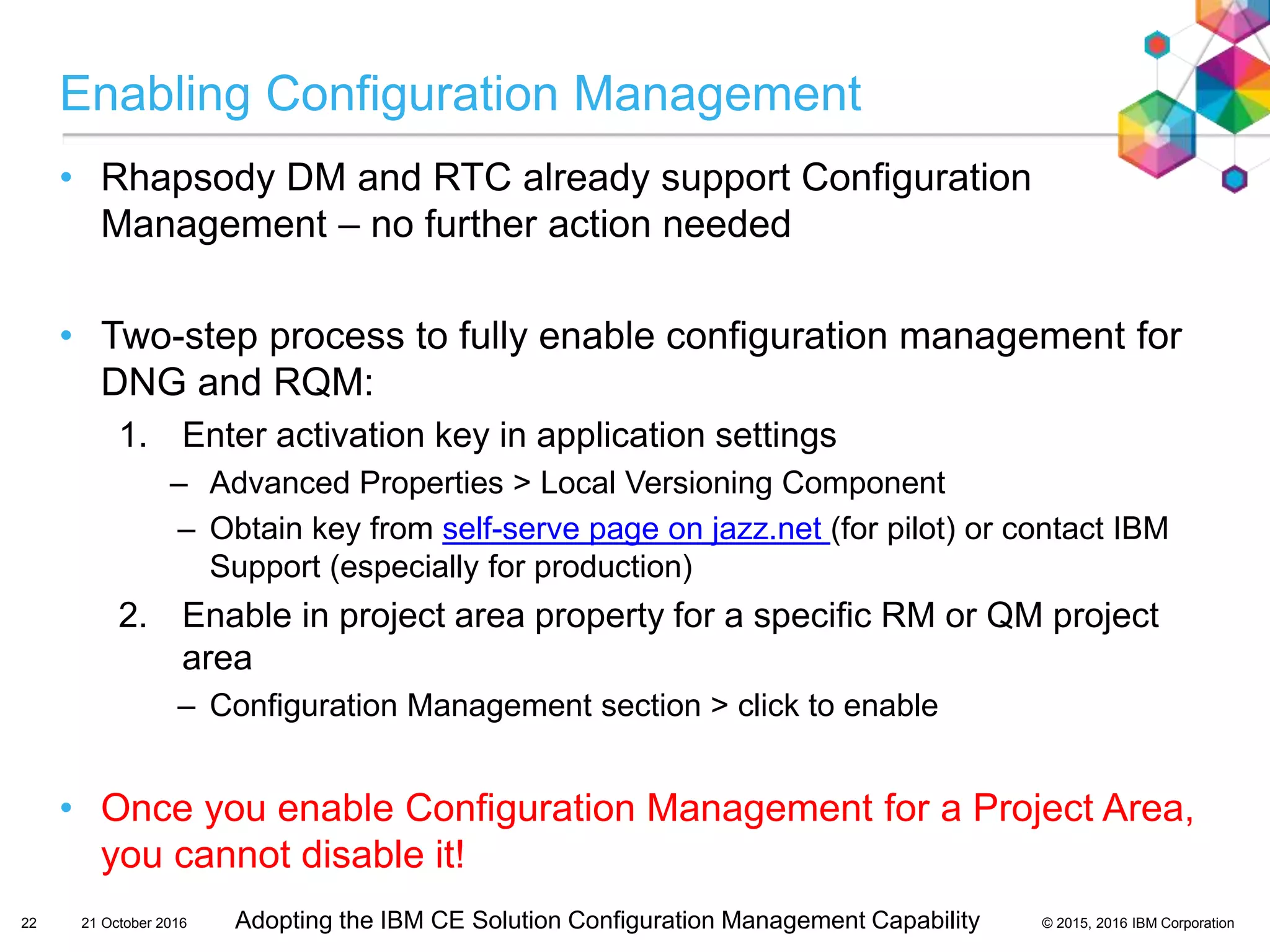 Adopting the IBM Continuous Engineering (CE) solution Configuration ...