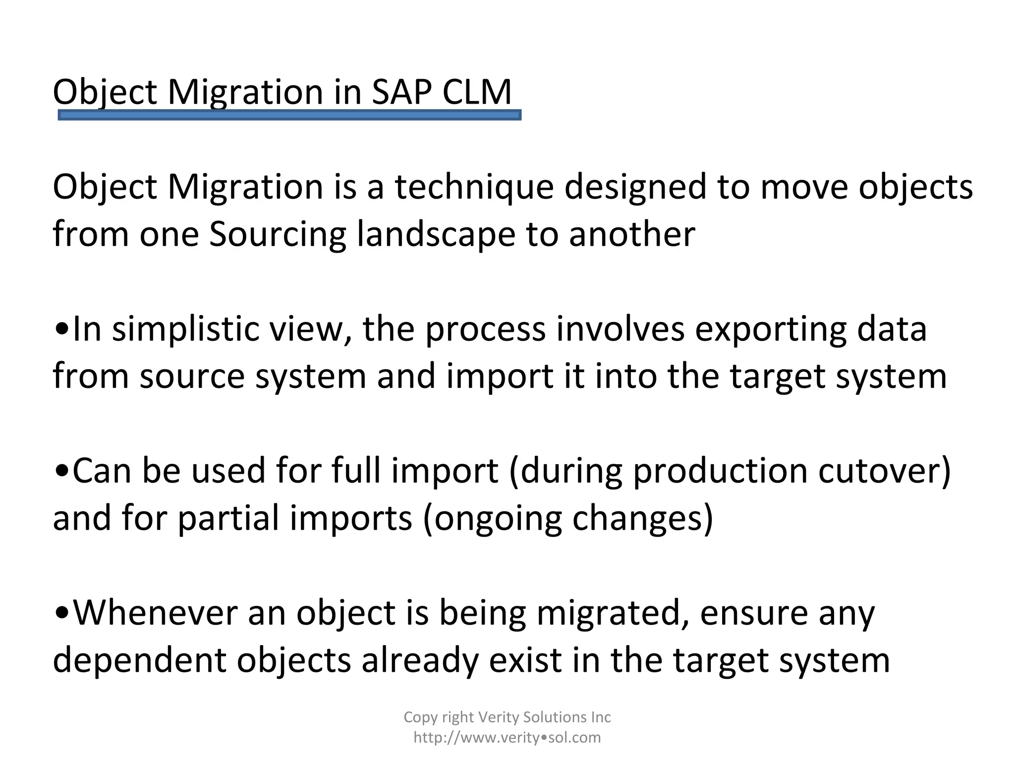 SAP CLM Change management and migration | PPT
