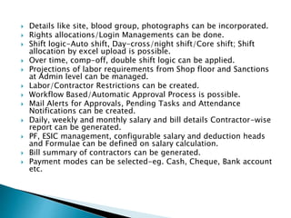 Contract Labour Management Software | PPTX