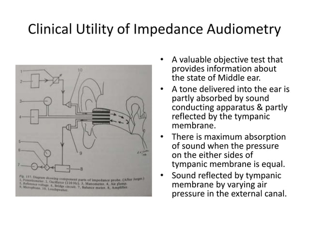 Clncal utility of impedance audiometry | PPTX | Ear, Nose and Throat ...