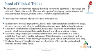 Clinical research Basics and types of clinical study designs. | PPTX