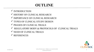 Clinical research Basics and types of clinical study designs. | PPT