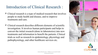 Clinical research Basics and types of clinical study designs. | PPT