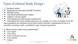 Clinical research Basics and types of clinical study designs. | PPT