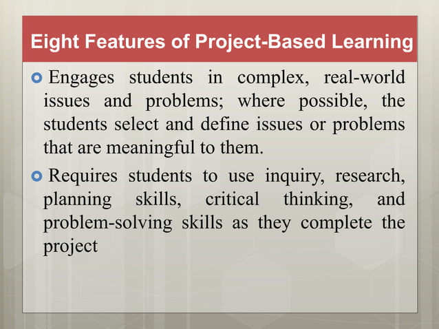 Project based learning | PPTX