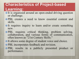 Project based learning | PPTX