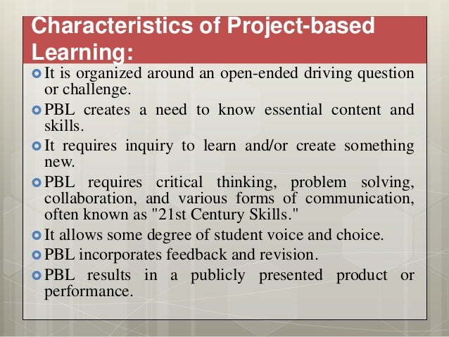 Project based learning
