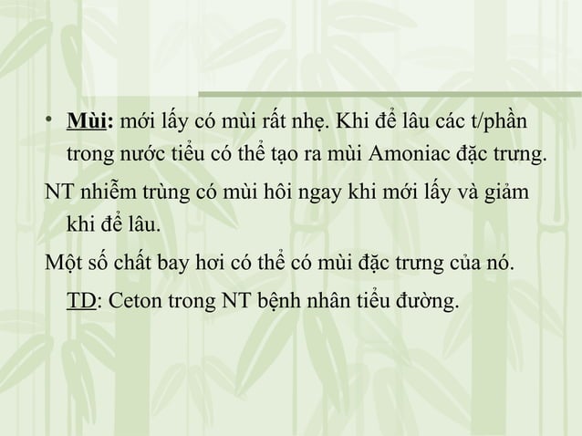 Cặn lắng nước tiểu | PPT