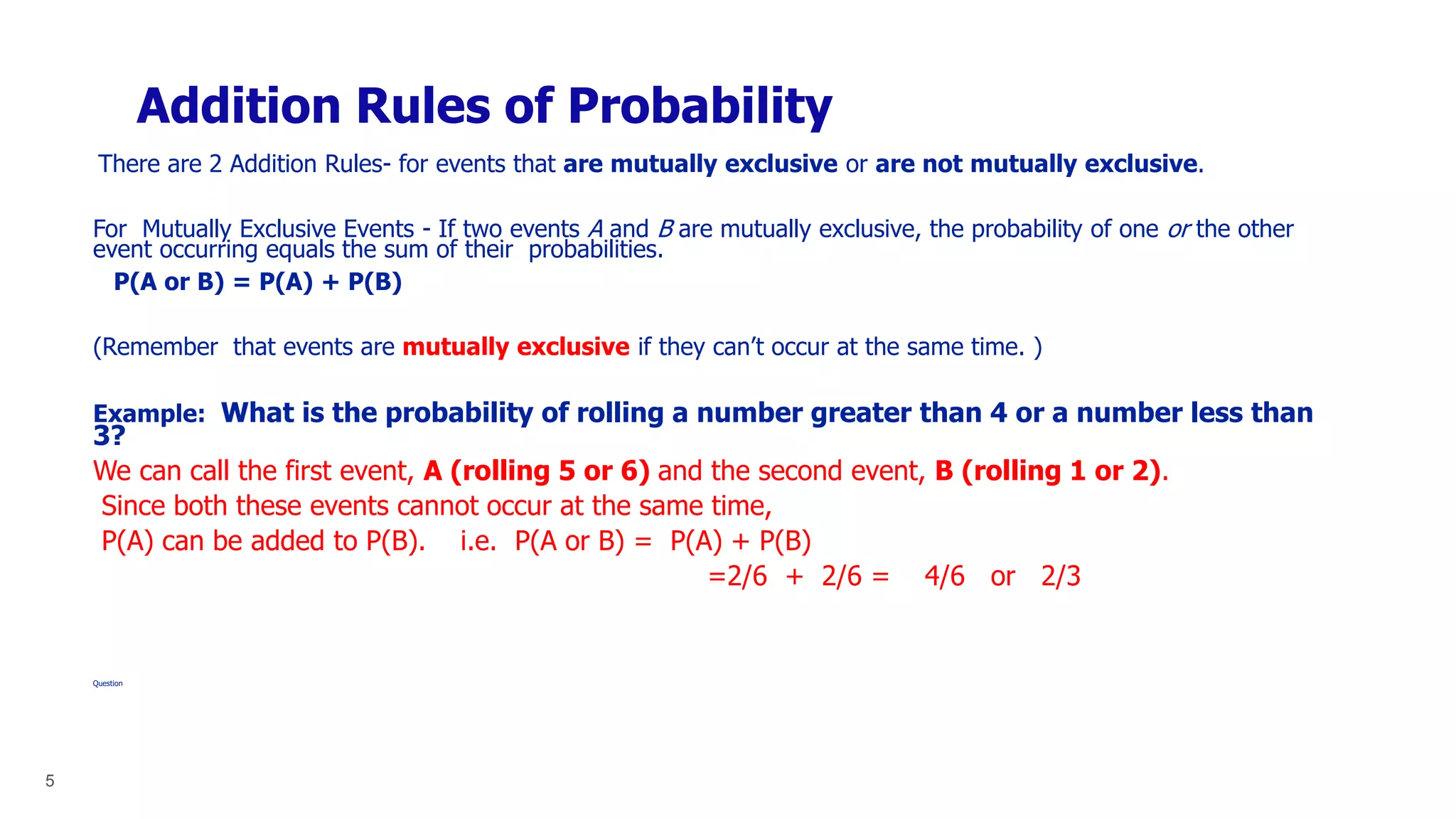 CLO2-PPT2-Probability Addition Rules.pptx | Physics | Science