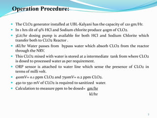 Clo2 use in water treatment | PPTX
