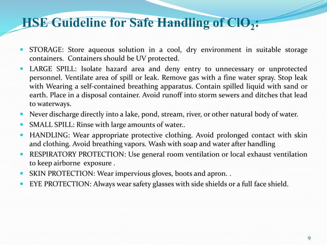 Clo2 use in water treatment | PPTX