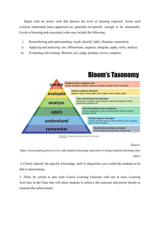 Course Learning Outcomes/ Learning Outcomes | PDF