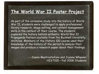 World War II Poster Project | PPT