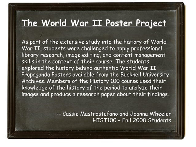 World War II Poster Project | PPT | Education
