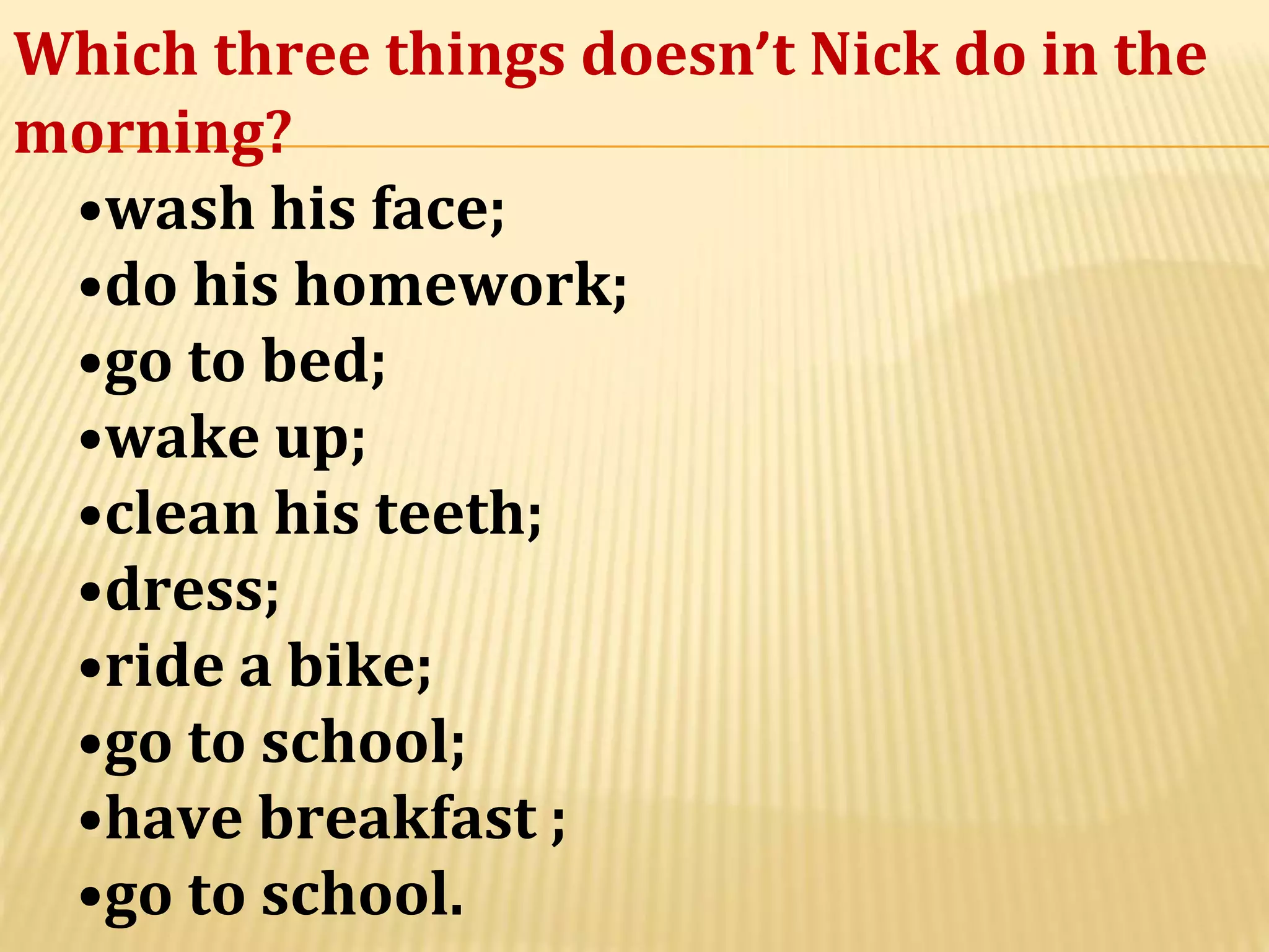 Clock. Time. Daily routine. | PPTX